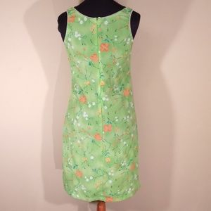 Cue | Dresses | Limechartreuse Orange White Floral Dress | Poshmark
